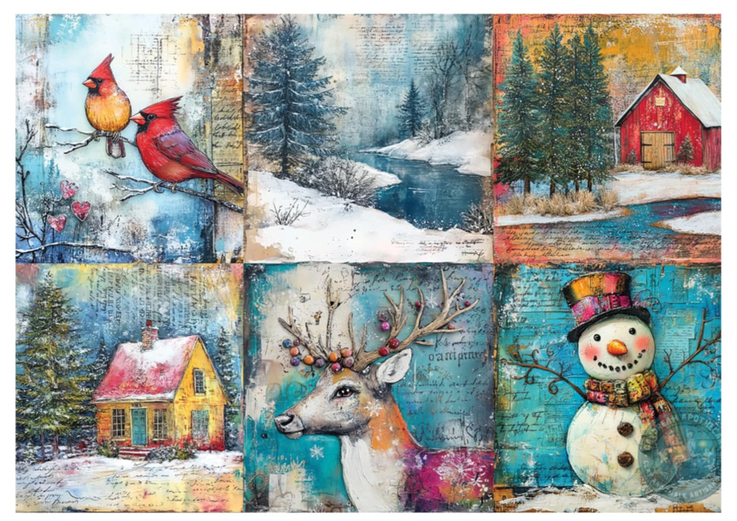 Funky Winter Vibes Decoupage Tissue Paper - Daydream Apothecary (Creat ...