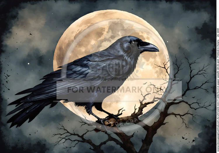 The Big Crow Rice Paper - Decoupage Central – Flippin Furniture Shop