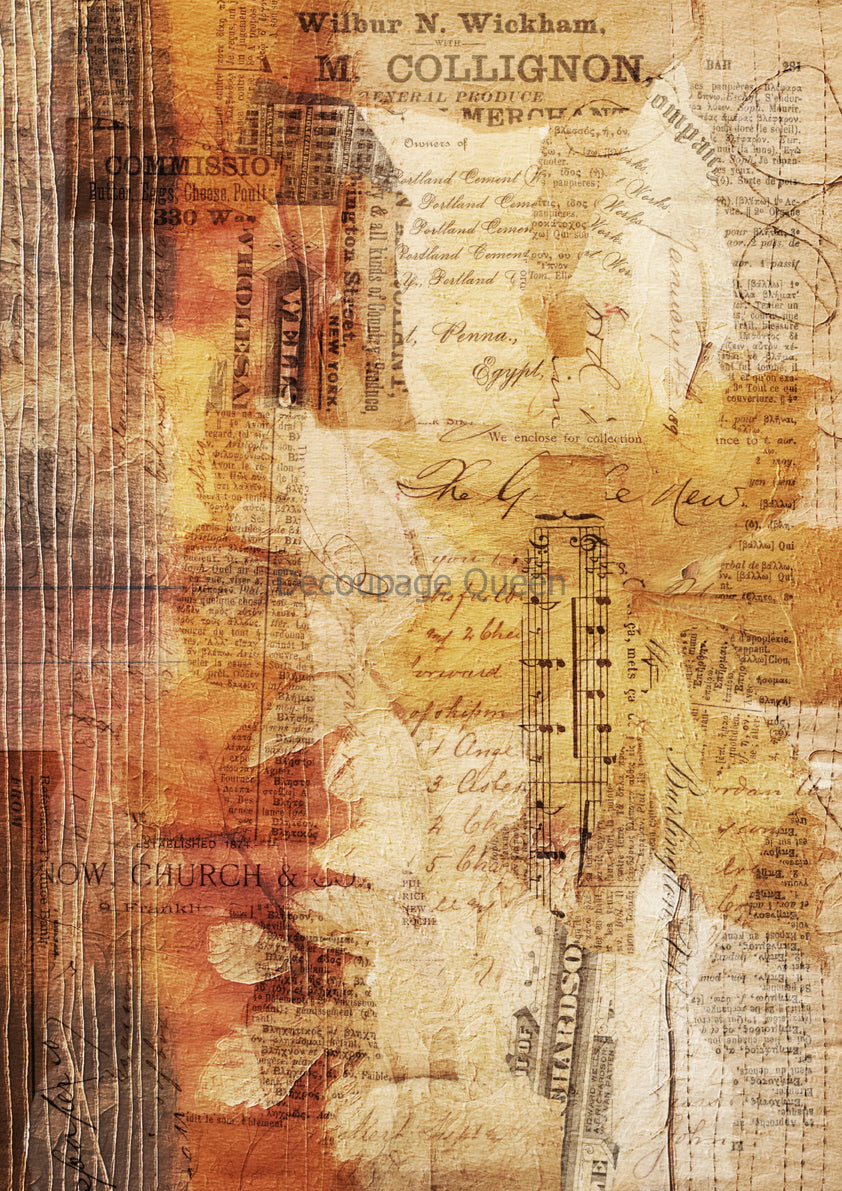 Autumn Melody Rice Paper - Decoupage Queen – Flippin Furniture Shop