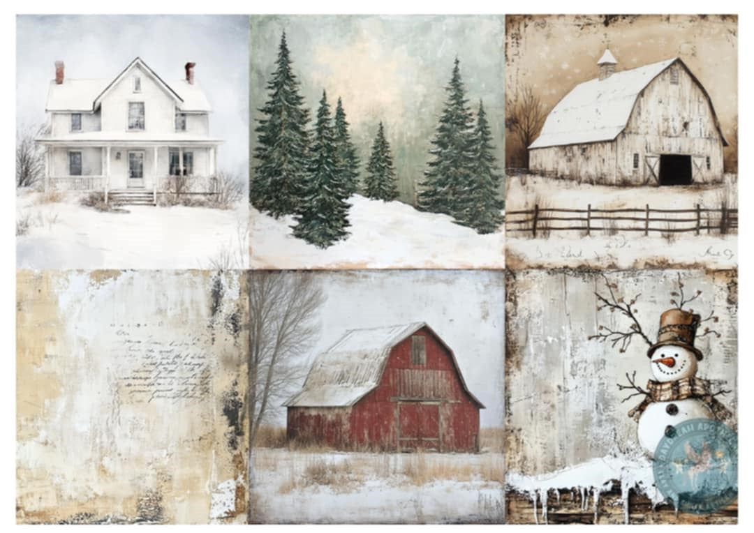 Cool Winter Vibes Decoupage Tissue Paper - Daydream Apothecary (Create ...