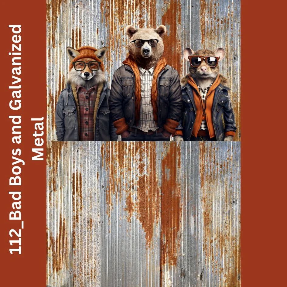 Bad Boys & Galvanized Metal Decoupage Tissue - Deborah Bucher Designs ...