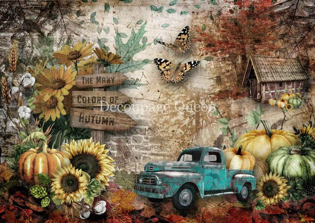 Autumn Scenes Rice Paper - Decoupage Queen – Flippin Furniture Shop